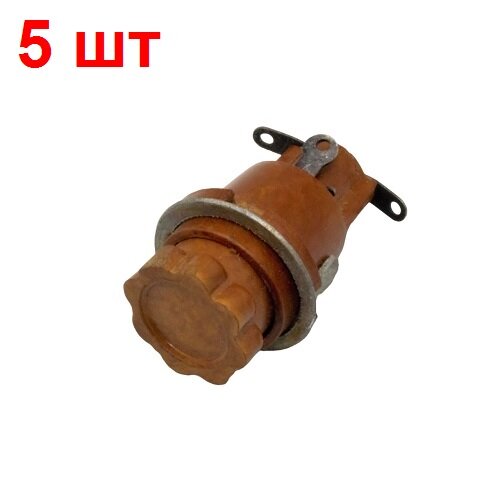 Держатель предохранителя 4х15 ДПБ 5 шт. на панель корпуса карболит цвет коричневый