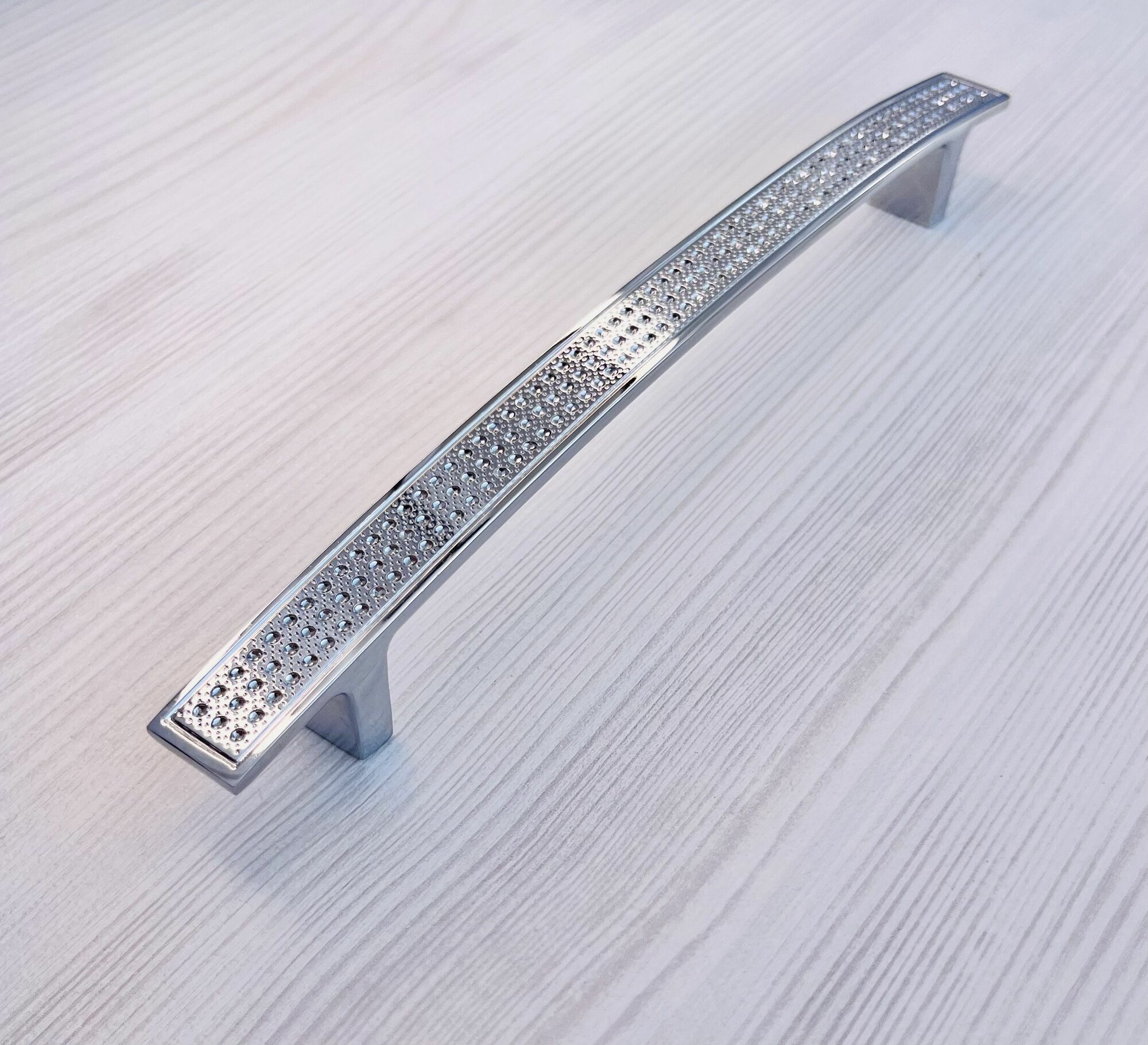 Мебельная ручка С1573 имитация страз 160мм, 6 шт