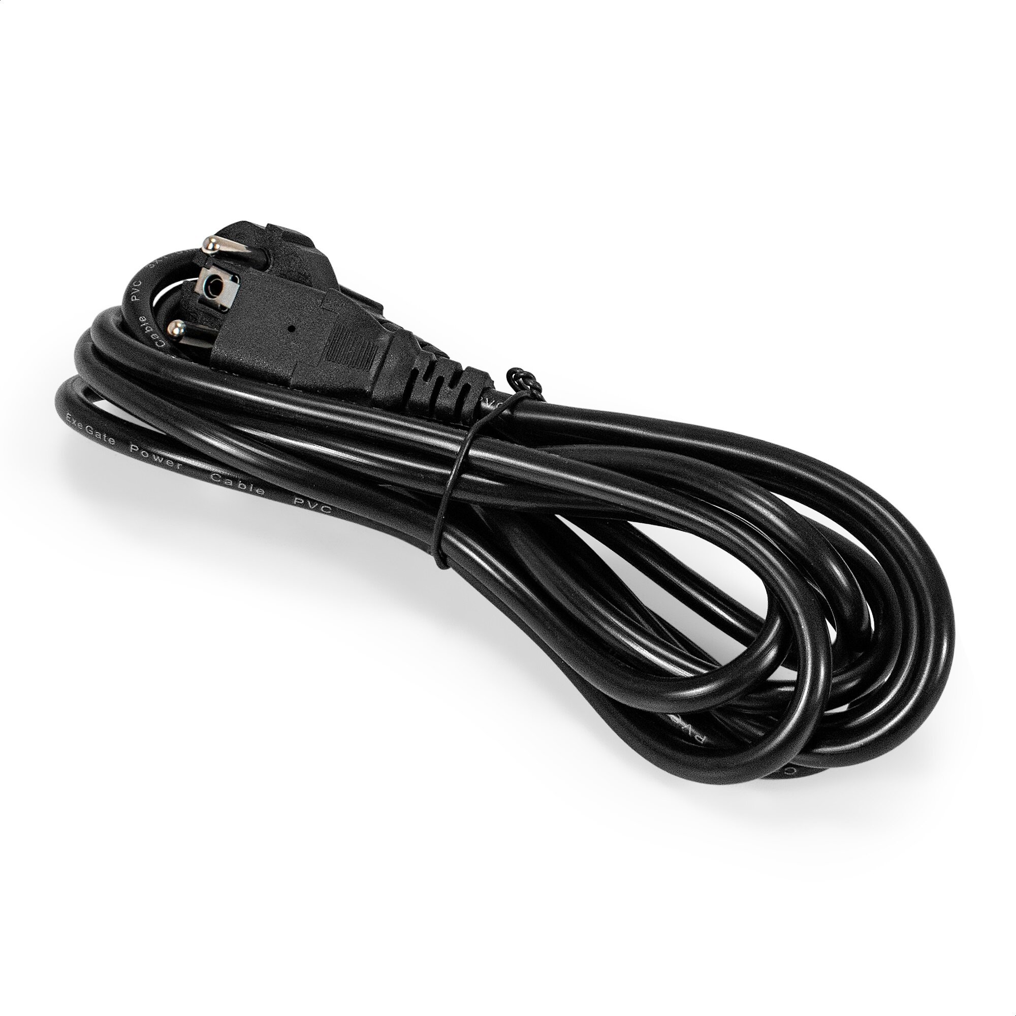 Кабель питания ExeGate Power PC-3P-Schuko(У)->C13/3x0.5Cu (Евровилка угловая Schuko->C13, VDE-250V-3*0.5mm2, медь, черный, 6A, 3м) EP280661RUS