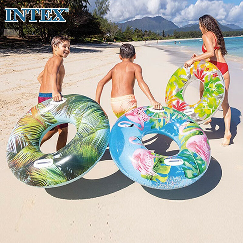 INTEX 58263 Adult Swim Ring, Thickened And Enlarged, for Men And Women, Children's Toy, Diameter 97cm, Random Color