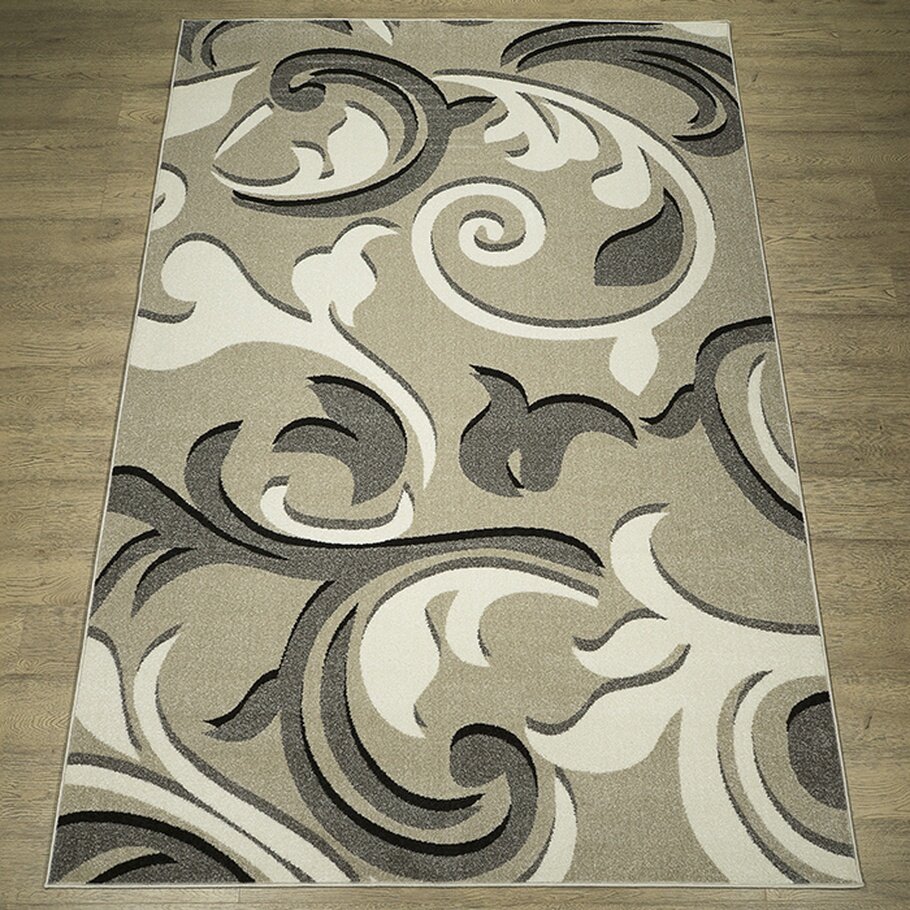 Ковер, Прямой, Бежевый, Серый, Белый, Классический, Дамаск, на пол, в гостиную, спальню, в ассортименте (250 см. на 400 см.)