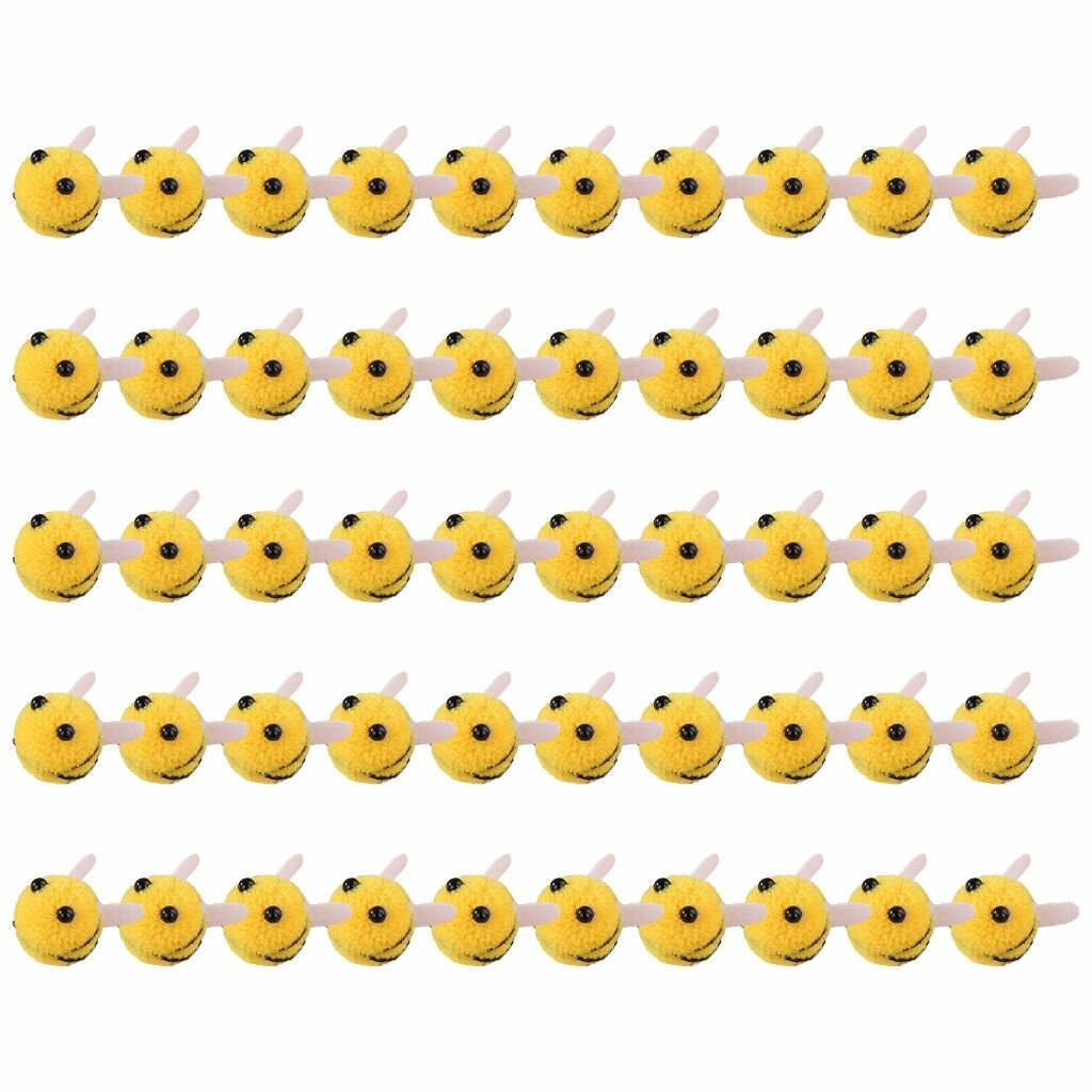 50 войлочных шмелей для декора одежды