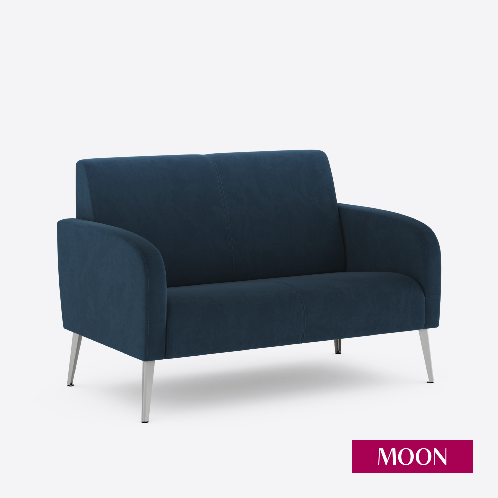 Диван MOON 157 велюр, цвет синий, нераскладной, 134*84*91, эксклюзивная высокоэластичная пена (UniqFoam)