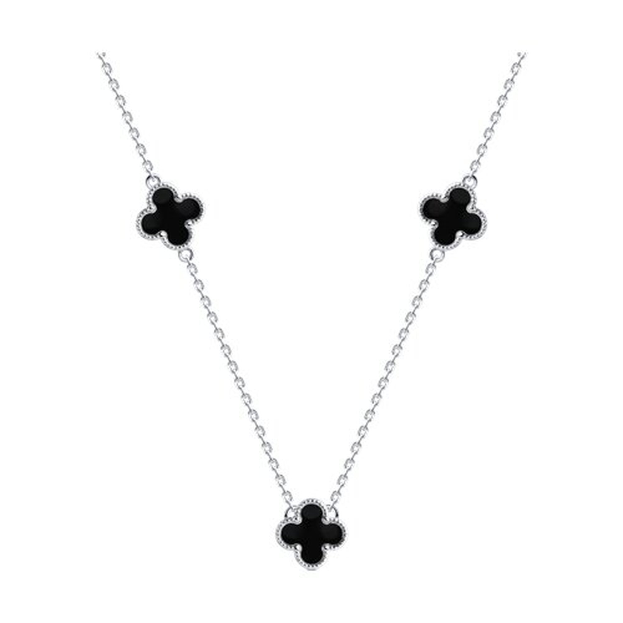 Колье, серебро, 925 проба, родирование, эмаль