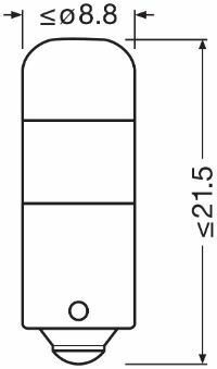 Osram лампа t4w 12v 0,8w ledriving, 2шт. блистер 3893dwp02b