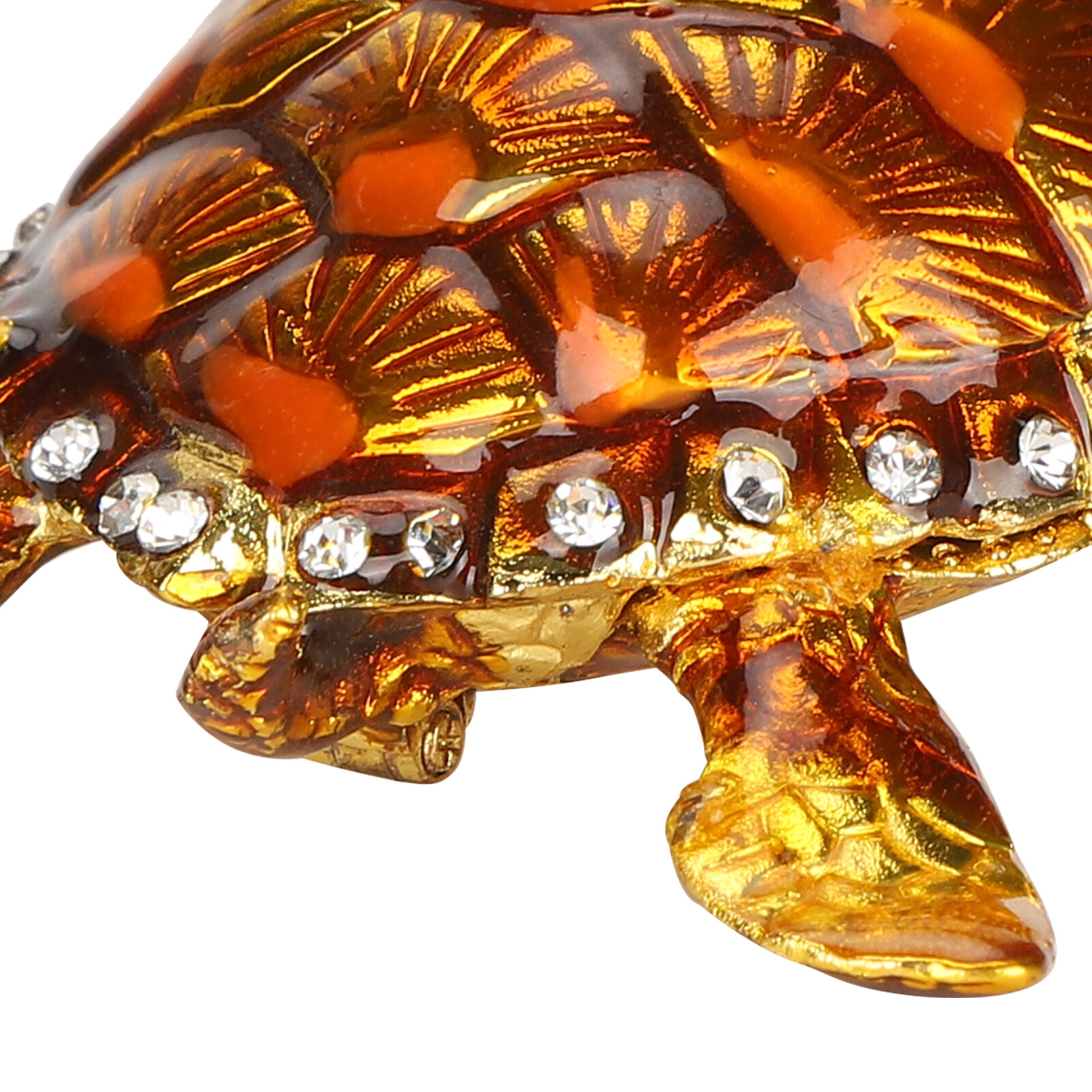 Фигурка черепахи, гальваническая черепаха, ювелирный брелок для хранения, украшение со стразами