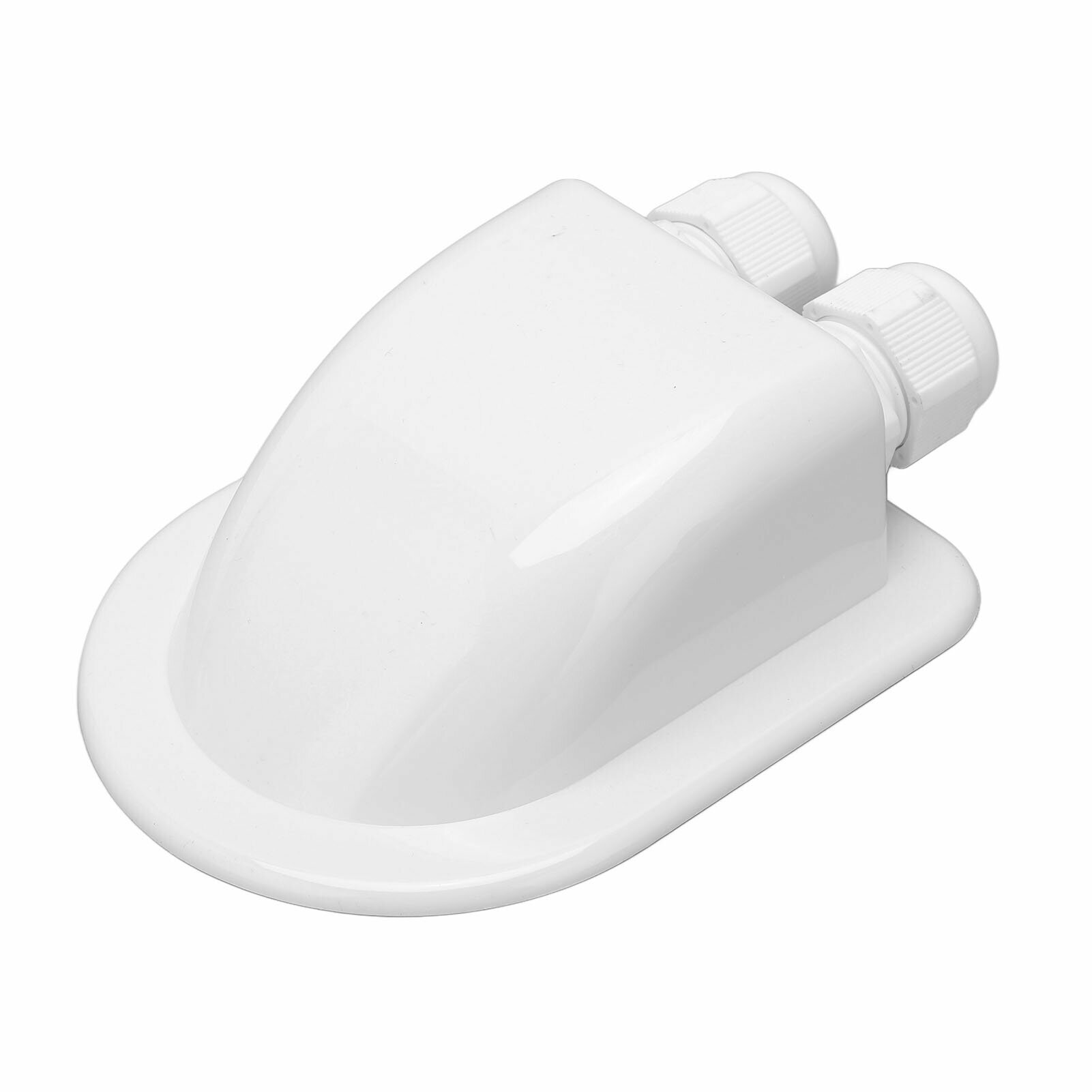 Solar Gland Double Cable Entry IP68 Waterproof ABS Mount Housing Accessory for RV Yacht White, Cable Housing, 2mm² to 6mm² Cable Types, 100 kg Weight, ABS Material, RV Photovoltaic Mounting Brackets, Yacht Solar Plastic Brackets, 1 x Solar Gland