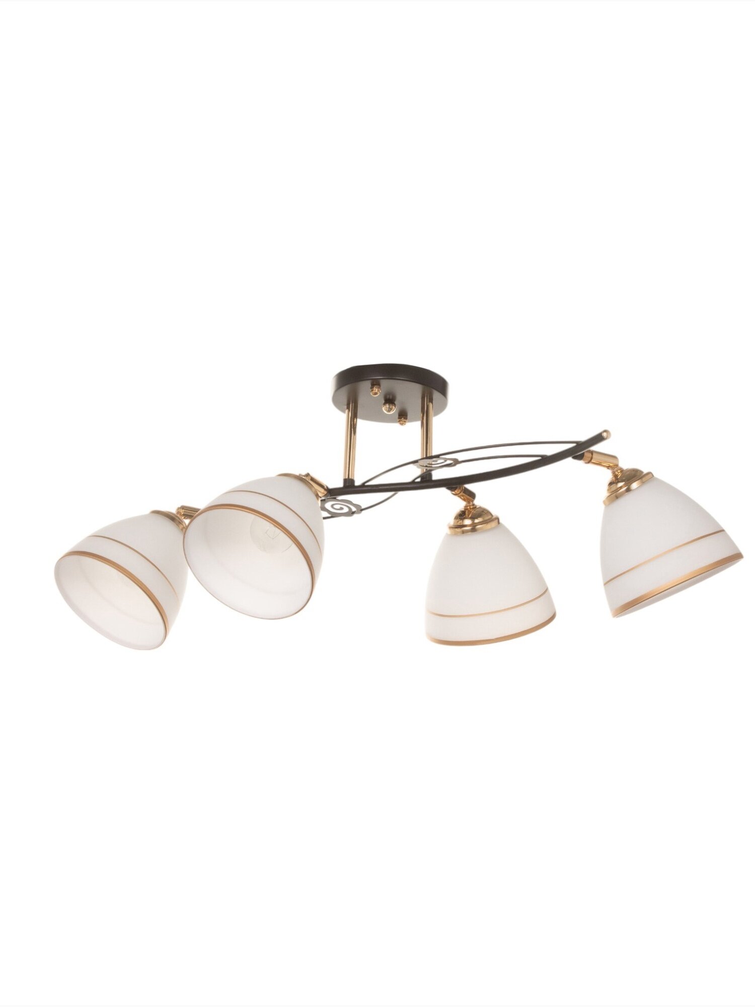 Люстра BayerLux "Кира", E27, 4 лампы, мощность 40 Вт, IP20, металл/стекло, Россия