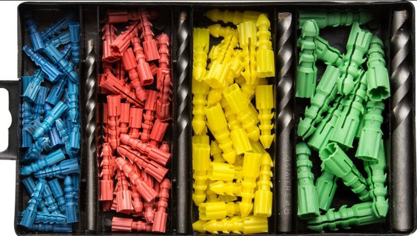 STAYER 120 шт: 5-6-8-10 мм, с дюбелями, набор свeрл по бетону 29111-H4-120