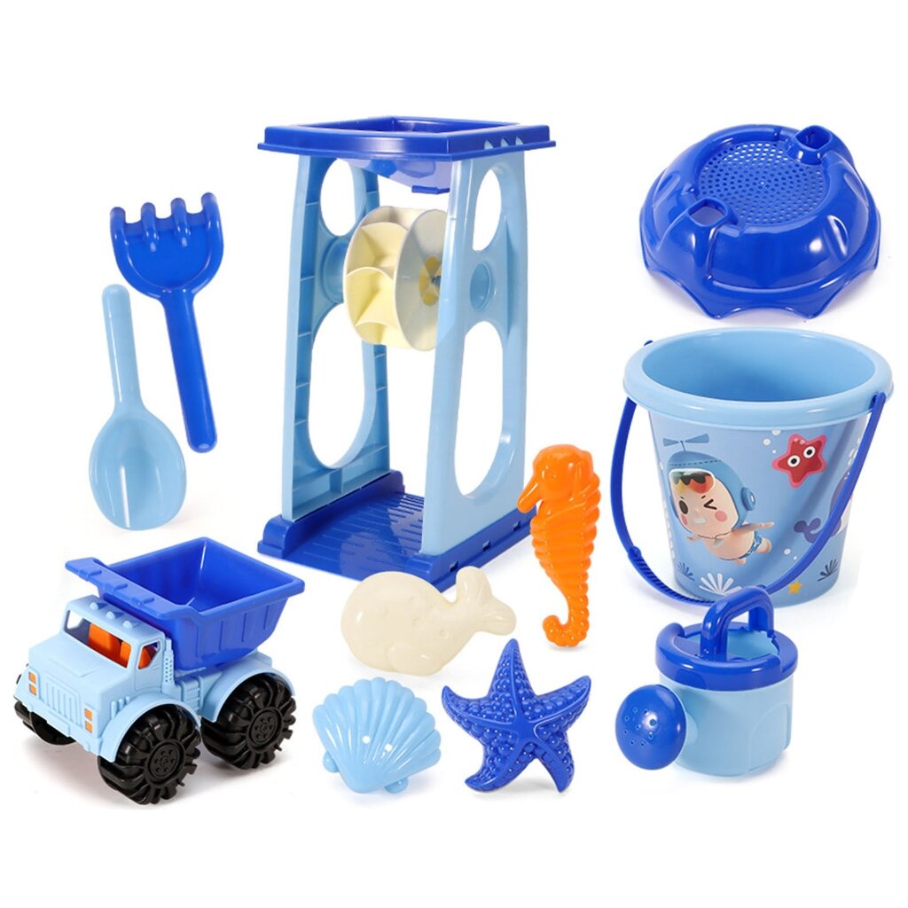 Набор из 11 предметов, детское пляжное ведерко на берегу моря, играющее в воде, копающее песок и протекающее сочетание