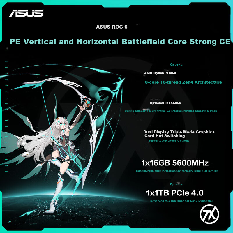 ASUS ROG Zephyrus G14 16-inch Gaming Laptop (Ryzen 7 H 260, 16GB RAM, 1TB SSD, RTX 5060, 2.5K) Blue