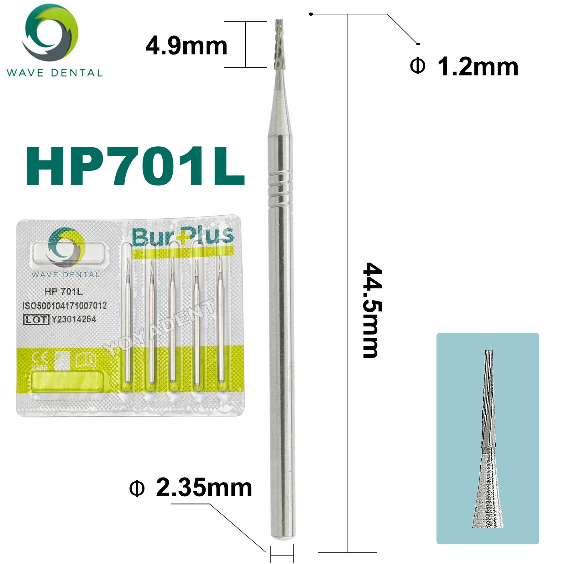 WAVE Dental HP701L, 2.35 мм, 5 шт