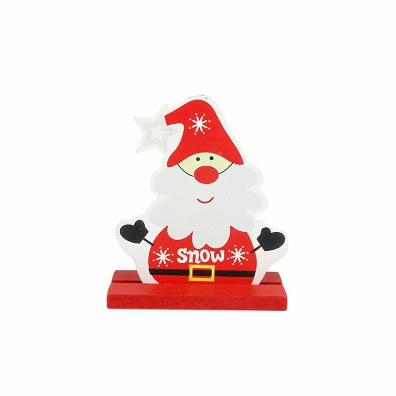 Деревянный орнамент в стиле ретро, съемный рождественский настольный стол, центральные детали, прочное дерево, изделие ручной работы