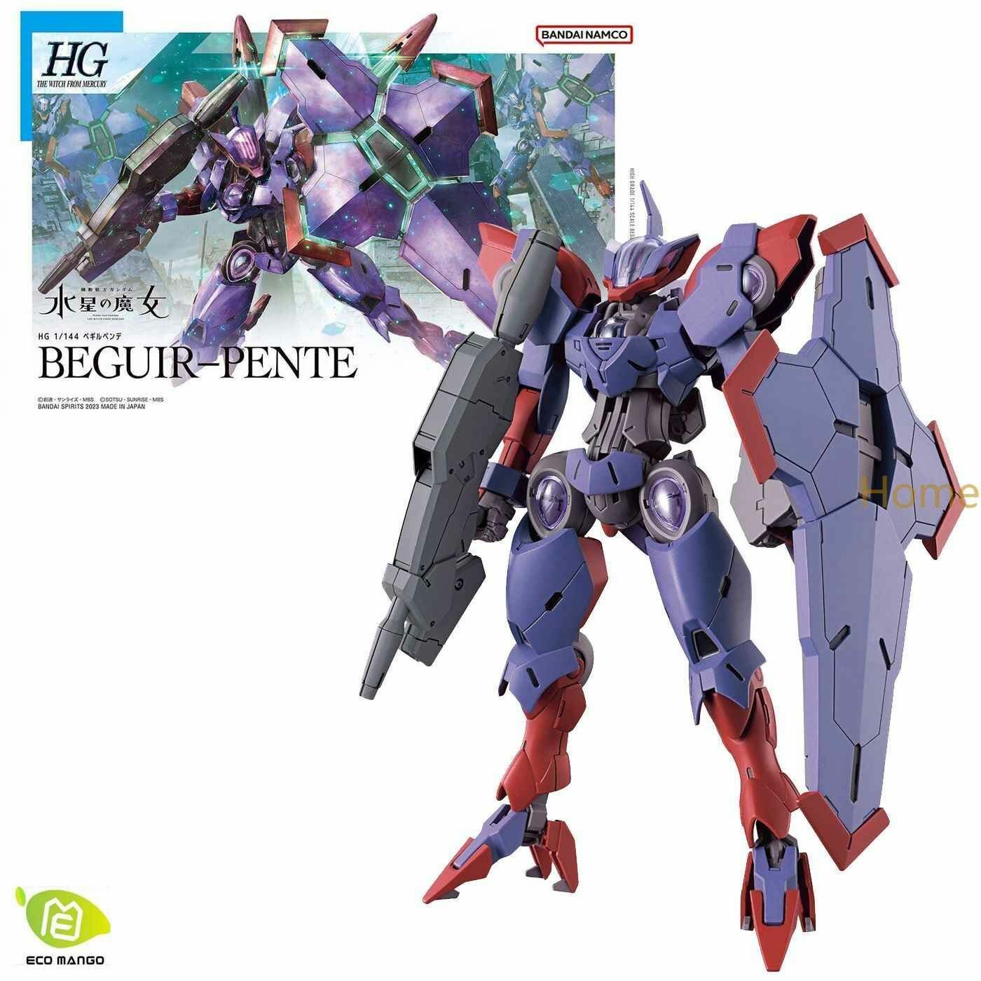 Фигурка Bandai HG Gundam Ведьма Меркурия Beguir-Pente, Масштаб 1/144, высота 15 см