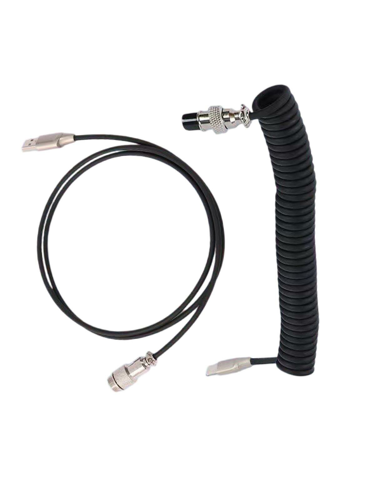 Mechanical Keyboards Coiled Cable Wire Type C USB Port Aviators Coiling Cable Desktop Computer Gaming Keyboards Accessories