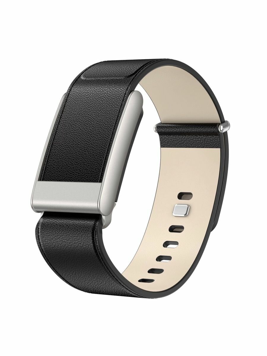 Премиальный Ремешок для Whoop 5.0 One / Peak Leather Black, кожа, черный