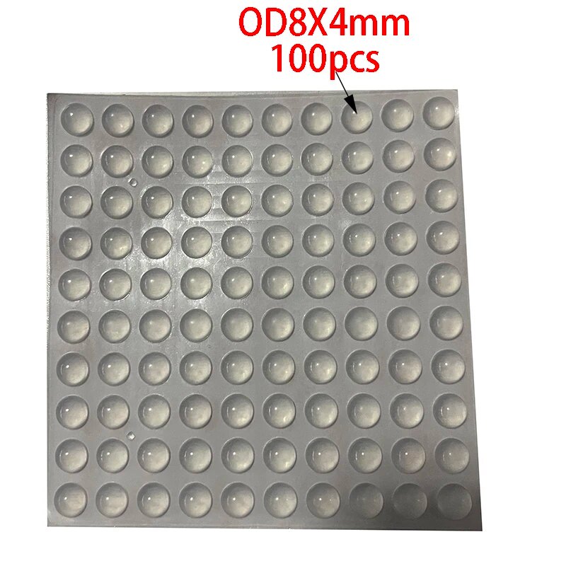 Силиконовые амортизаторы для мебели OD8x4mm, 100 шт