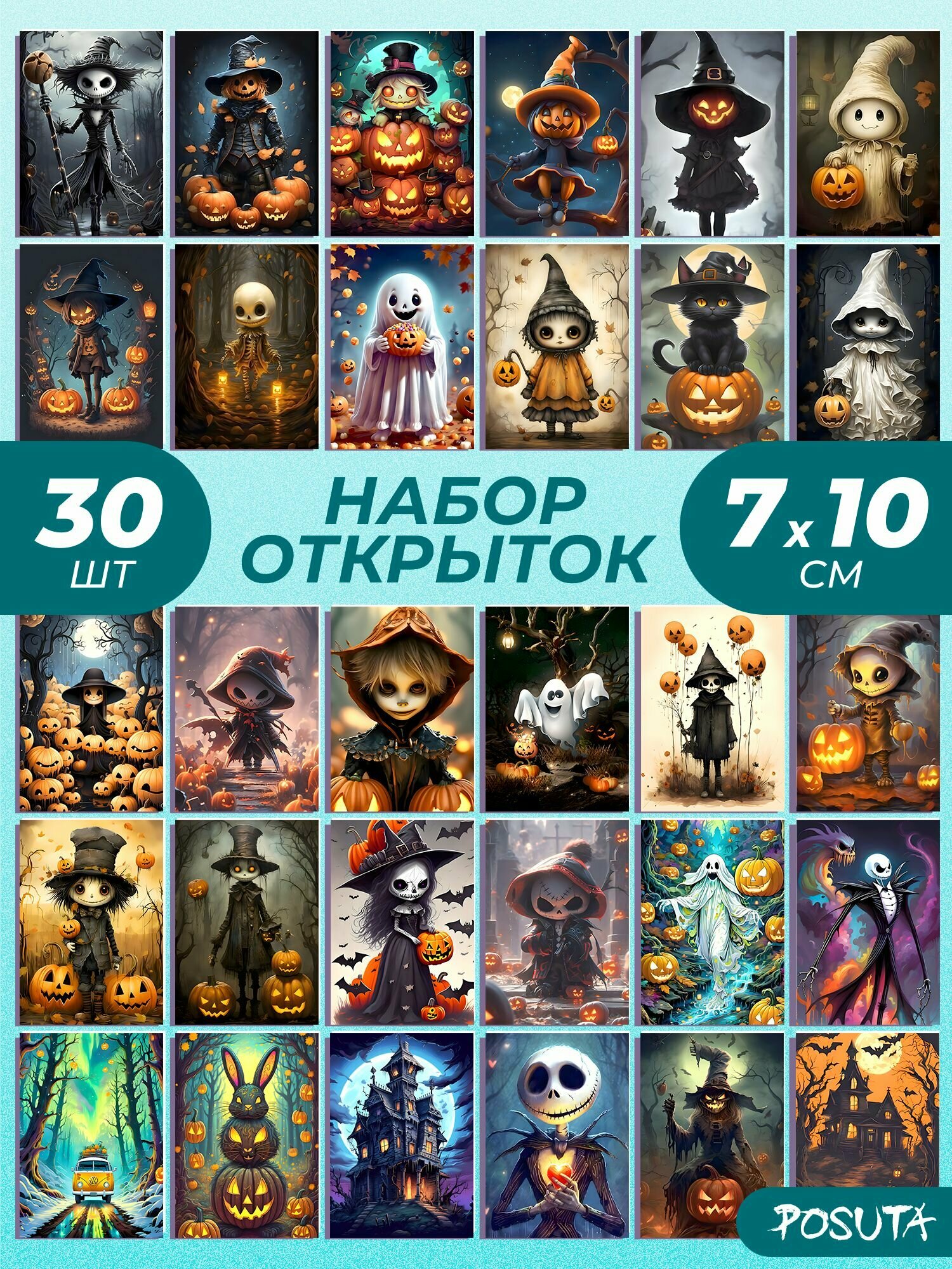 Набор открыток Хэллоуин