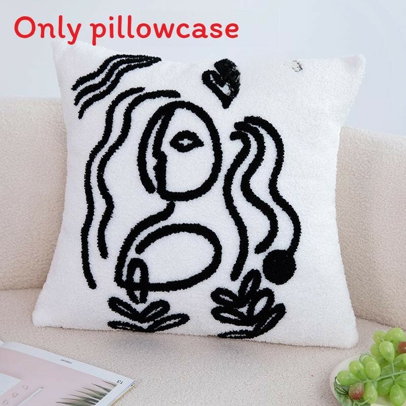 Современная геометрическая подушка с вышивкой для гостиной и спальни