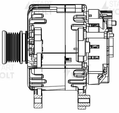 Генератор 12V 110A со шкивом Iveco Daily II 99>, Fiat Ducato 2.3 TD 02>