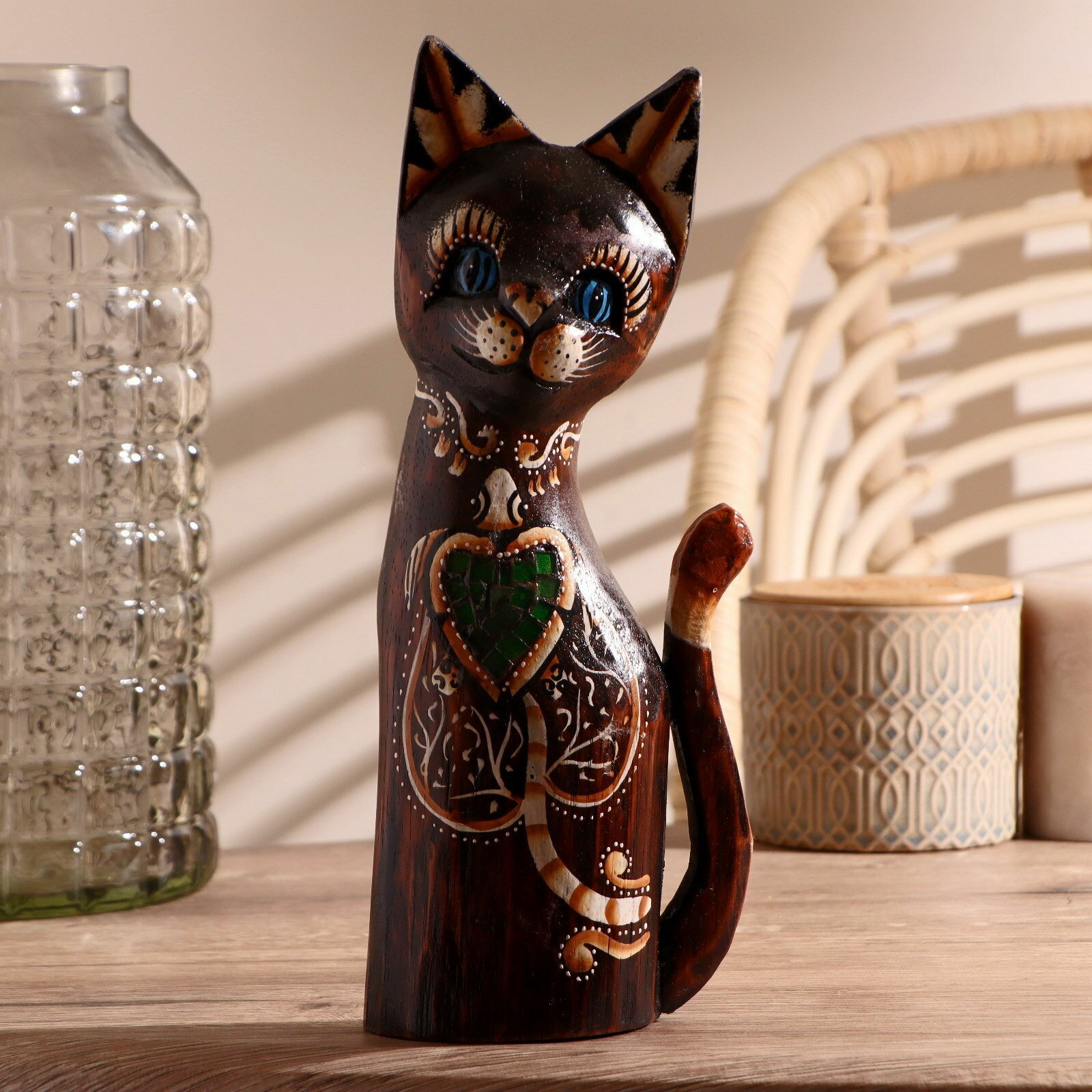 Интерьерный сувенир "Кошка с черепахой", 30 см, тематика праздника: универсальная тематика