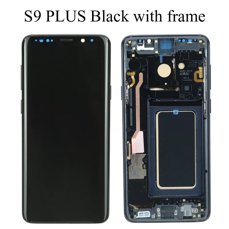 Замена ЖК-дисплея SUPER AMOLED 6,2 дюйма для SAMSUNG S9 PLUS, дигитайзер сенсорного ЖК-экрана с рамкой S9 + G965 G965F S9 PLUS Black Frame