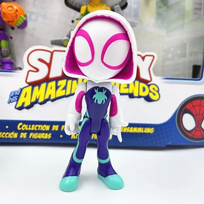 Легенды Человек-Паук без коробки Marvel Человек-Паук Спайди и его удивительные друзья Фигурка куклы Фигурка для ребенка Подарочная игрушка, 4inch-10CM, Синий, Унисекс