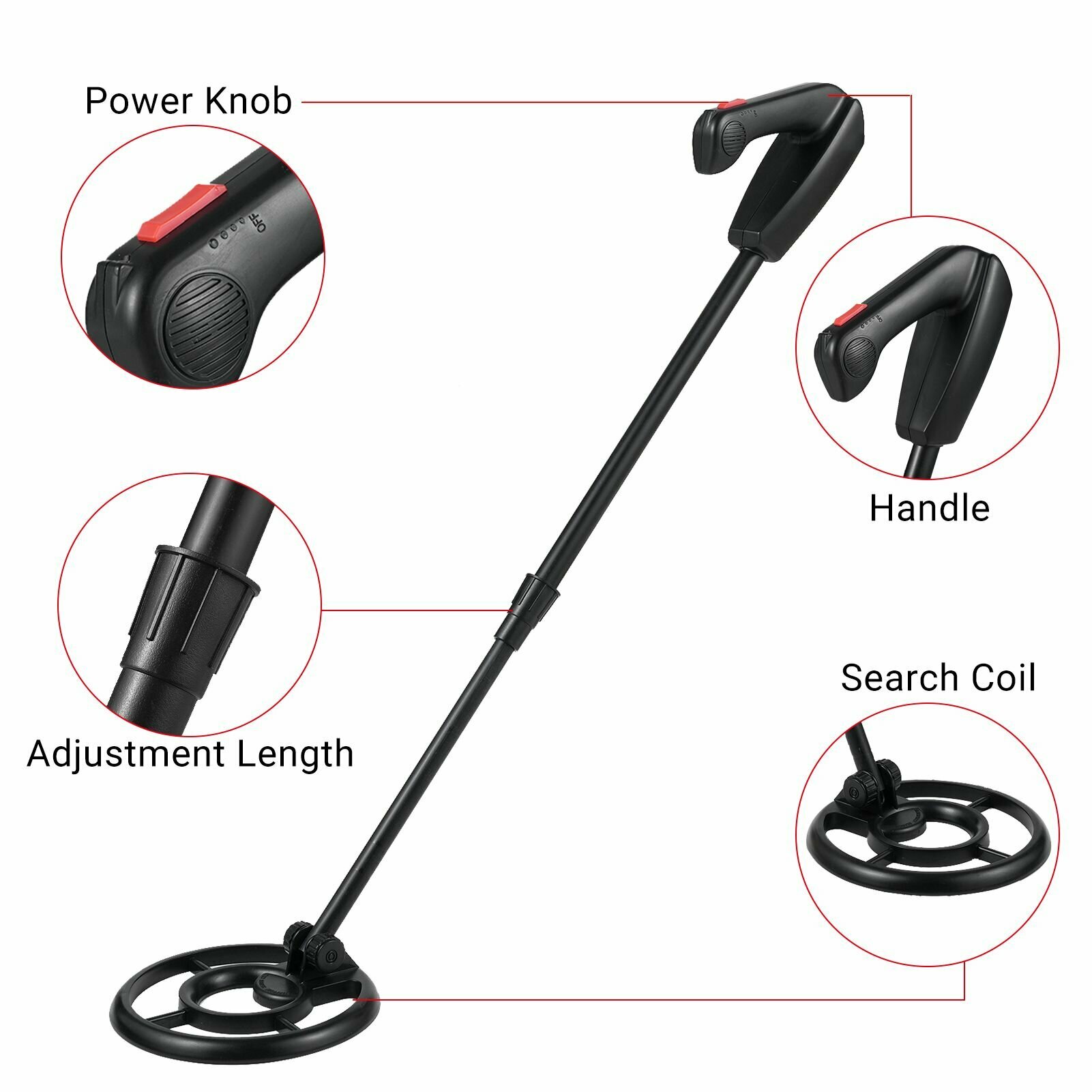 Металлоискатель для детей 7,3 дюйма, водонепроницаемая катушка, детский металлоискатель для поиска монет и ключей