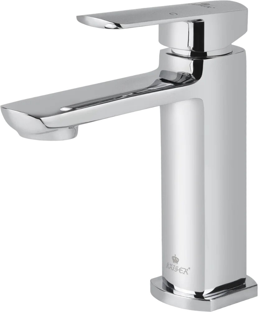 Смеситель для раковины Kaiser Saga 53011 хром, глянцевый, кран для ванной в раковину, из латуни, рычажный, с керамическим картриджем, с функцией экономии расхода