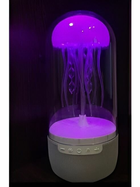 Детский ночник светильник bluetooth колонка "медуза" (лампа настольная). Колонка портативная беспроводная bluetooth Медуза