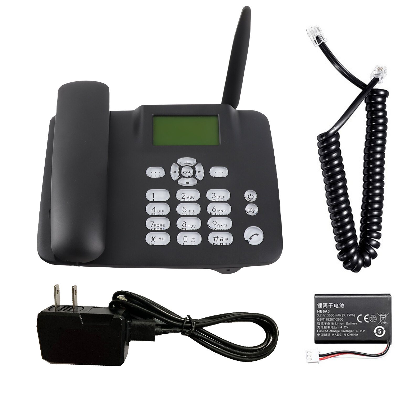 Стационарный Беспроводной Телефон 2G Поддержка Настольного Телефона GSM 850/900/1800/1900 МГц SIM-карта Беспроводная с Антенной Радио Будильник SMS Функция для Дома Домашний Колл-центр Офис Компания Отель