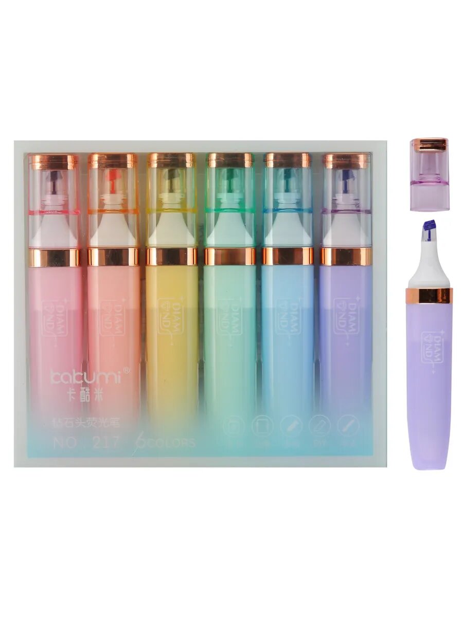 Набор перманентных маркеров 6 шт 1-5 мм