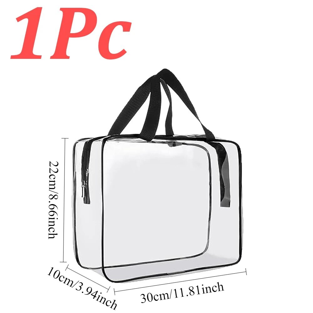 1-12 шт. большие сумки для хранения игрушек, пластиковые сумки-тоут, водонепроницаемая прозрачная сумка-кошелек из ПВХ, дорожная водонепроницаемая сумка-органайзер