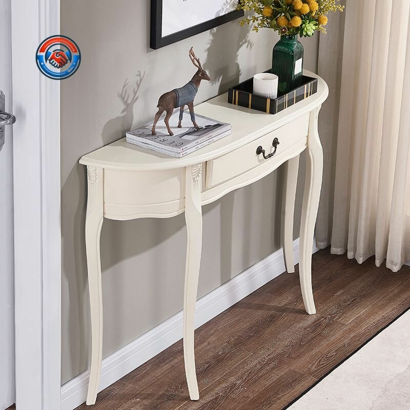 Журнальный стол консольный 90 см, деревянный узкий столик для прихожей и гостиной, современный стиль, легкая сборка, устойчивые ножки, декоративный стол для цветов и аксессуаров