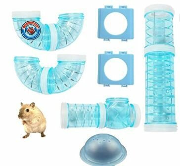 Клетка для хомяков с прозрачными туннелями, пластиковый модульный лабиринт, простая сборка, удобное наблюдение, игровой комплекс для грызунов, подарок питомцу и детям