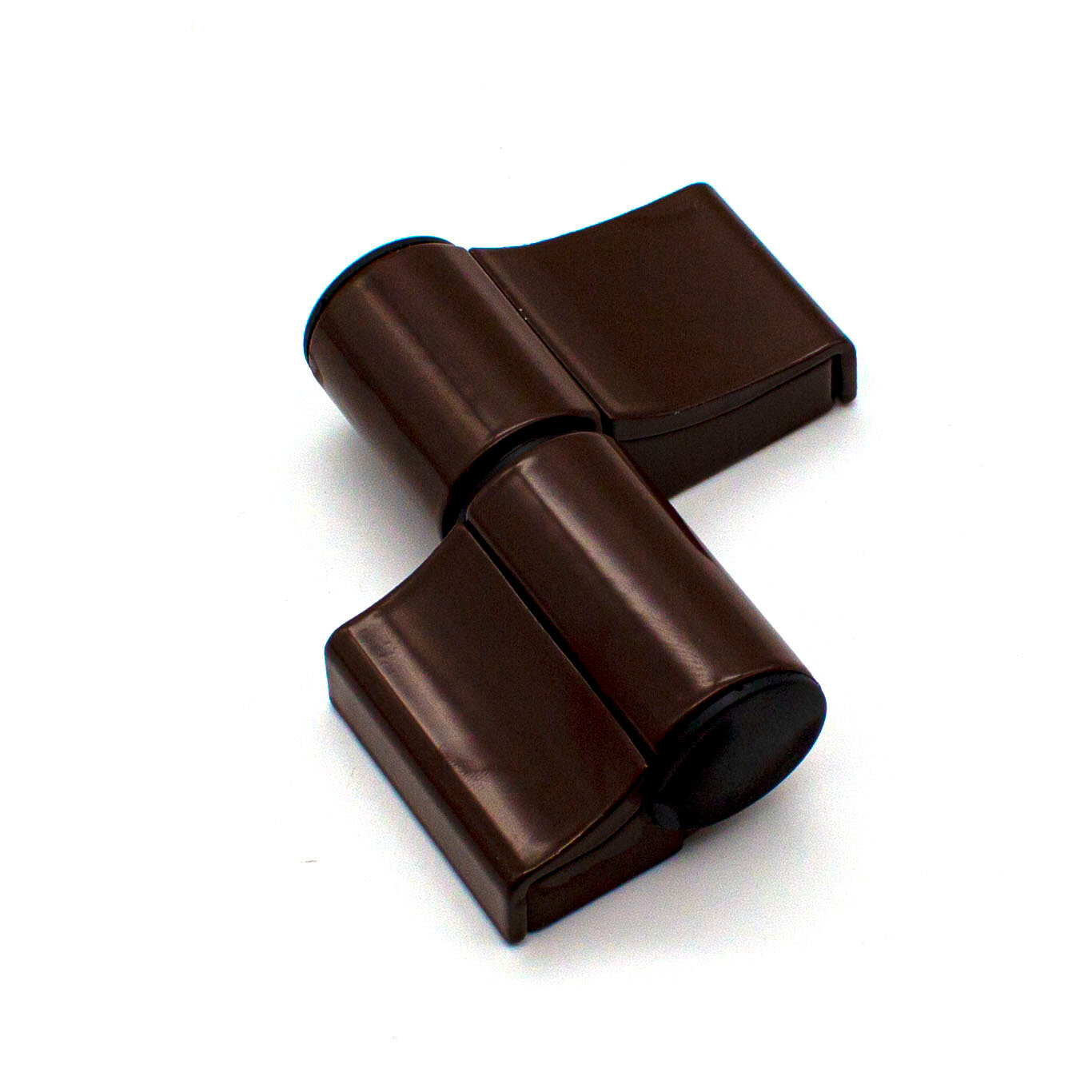 Двухсекционная петля DHA 2s с подшипником для алюминиевых дверей коричневая без крепежа