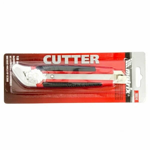 Нож, 18 мм, выдвижное лезвие, металлическая направляющая, винтовой фиксатор лезвия// MATRIX 78914