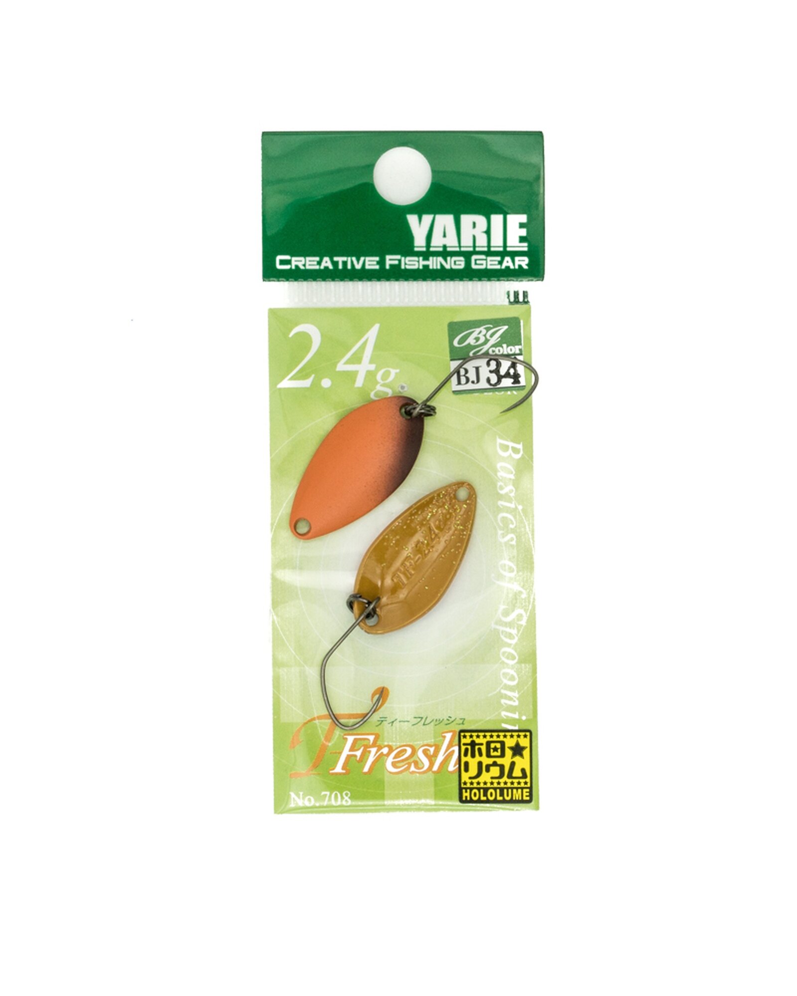 Блесна рыболовная YARIE №708 T-FRESH , на форель, 2.4гр цвет BJ34