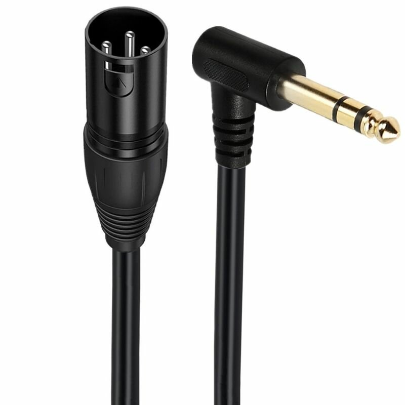 XLR мужской и женский стереокабель с изгибом на 90 градусов 6,35 мм-от мужчины к мужчине