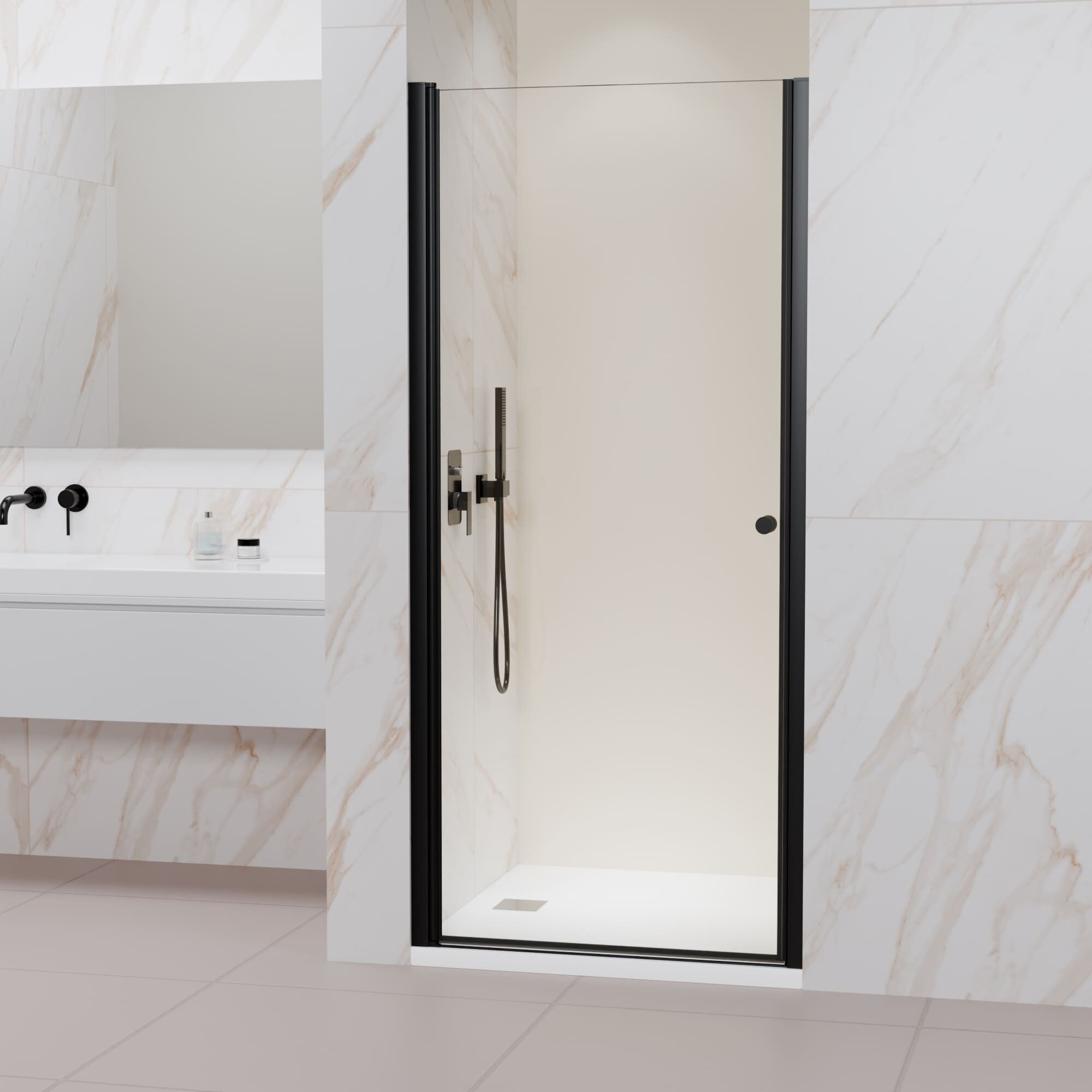 Душевая дверь в нишу RGW Passage 60x195 PA-03 NEW 54080306-14 стекло прозрачное, профиль черный