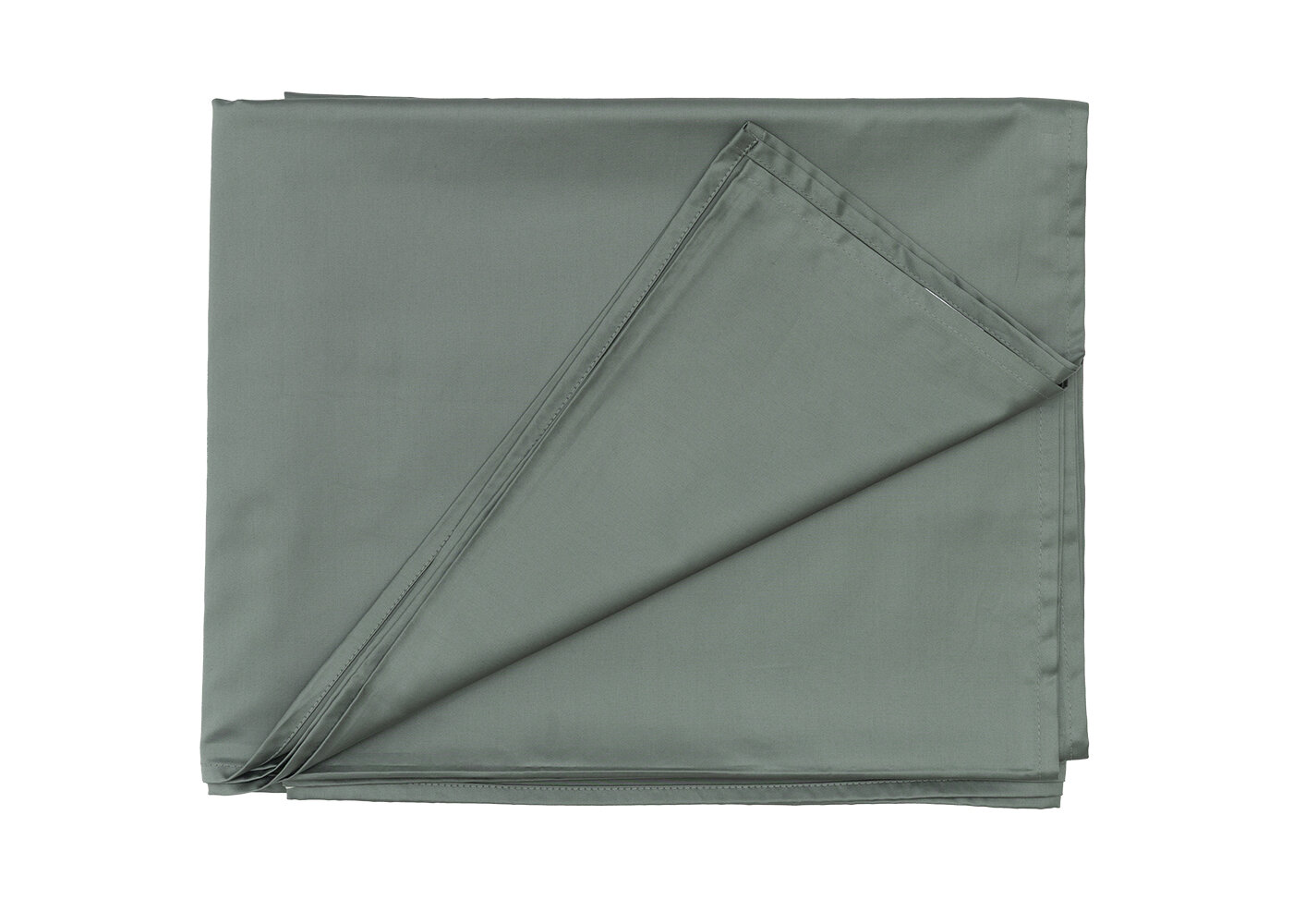 Простыня аквамарин, Сатин, Полутораспальная без резинки 180 х 240