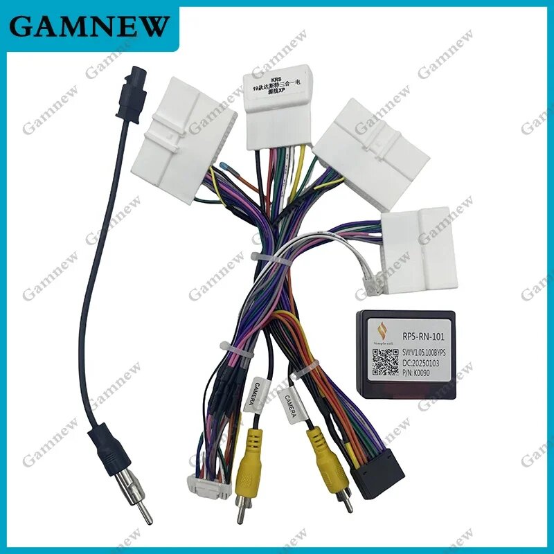 Автомобильный 16-контактный адаптер жгута проводов Canbus Box декодер Android Радиокабель питания для Renault Clio Arkana Duster RP5-RN-101