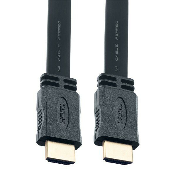 PERFEO Кабель HDMI A вилка - HDMI A вилка, плоский, ver.1.4, длина 3 м. (H1303)