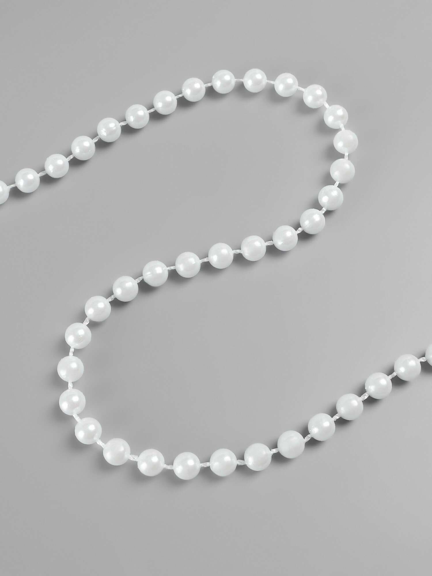 Жемчуг на нитях, круглый, 6 мм, 9+-1 м, белый, цвет: белый, вид декора: декоративные украшения