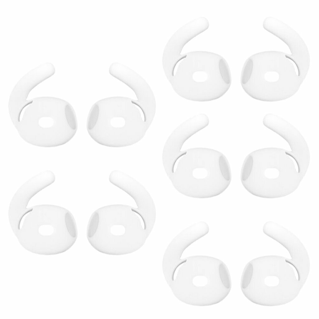 5 пар AirPods, 4 силиконовых заушника - белые