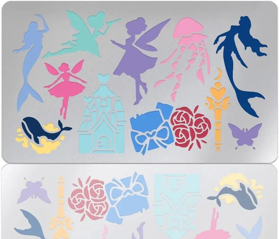 Металлический Трафарет Для Вырезания Фигур «Фэнтези-эльф», Многоразовый, Из Нержавеющей Стали, В Форме Бабочки