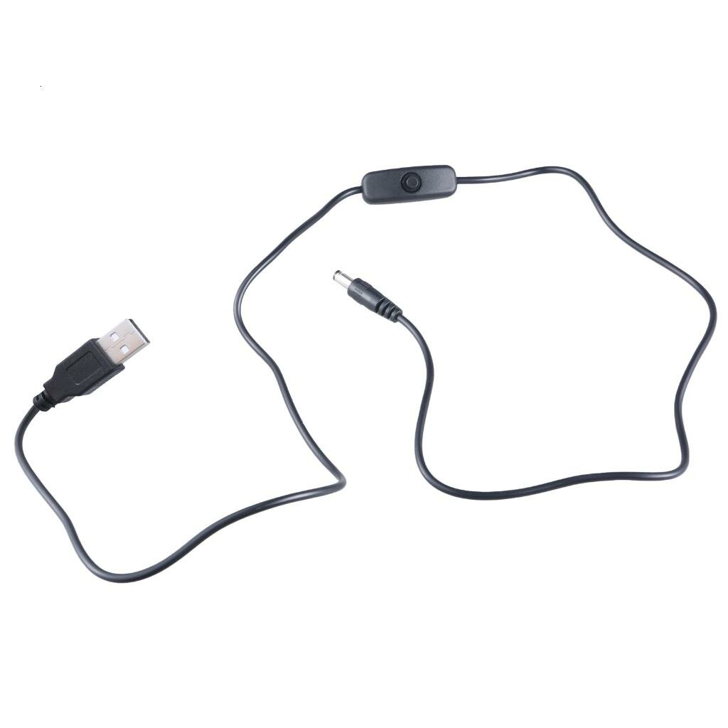 USB-кабель с разъёмом 5,5x2,1 мм и кнопкой питания