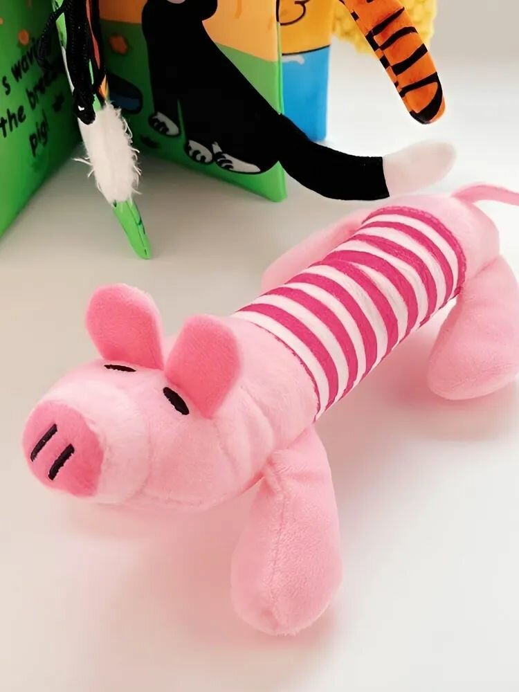 Хрюшка, игрушка для собак и кошек с пищалкой, свинка с пищалкой