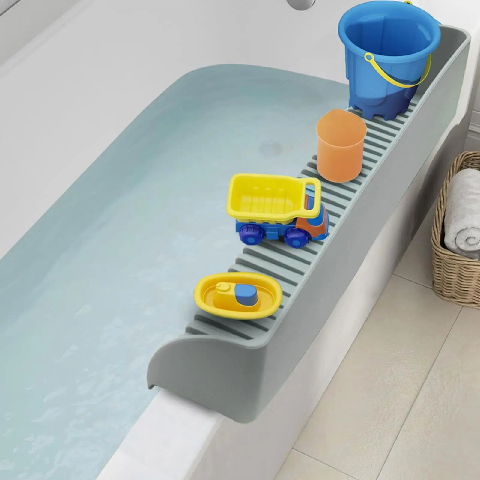 Детский брызговик для ванны, органайзер для игрушек с присоской, силиконовый брызговик для ванны, держатель для игрушек для душа для ванны, ванной комнаты