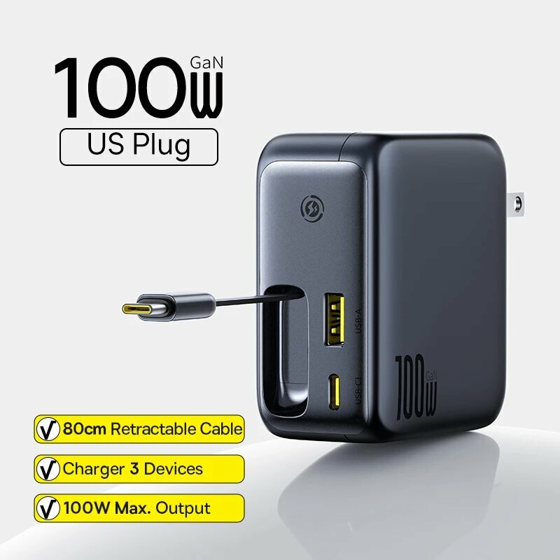 Baseus 100 Вт быстрое зарядное устройство для планшета, ноутбука, быстрое зарядное 100W US Plug